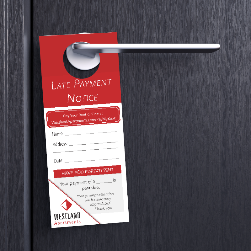 APTS Rent Overdue Hang Tags (Pack of 100) – Westland Residential Materials